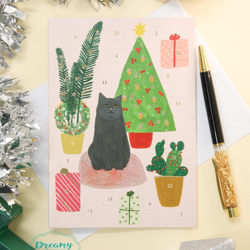 Green and Black Advent Calendar - Etsy UK