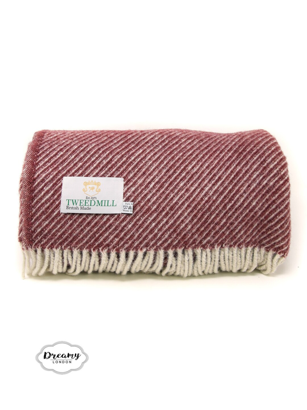Rosewood Dark Red Wool Blanket - 100% Pure Wool Blanket and Throws ...