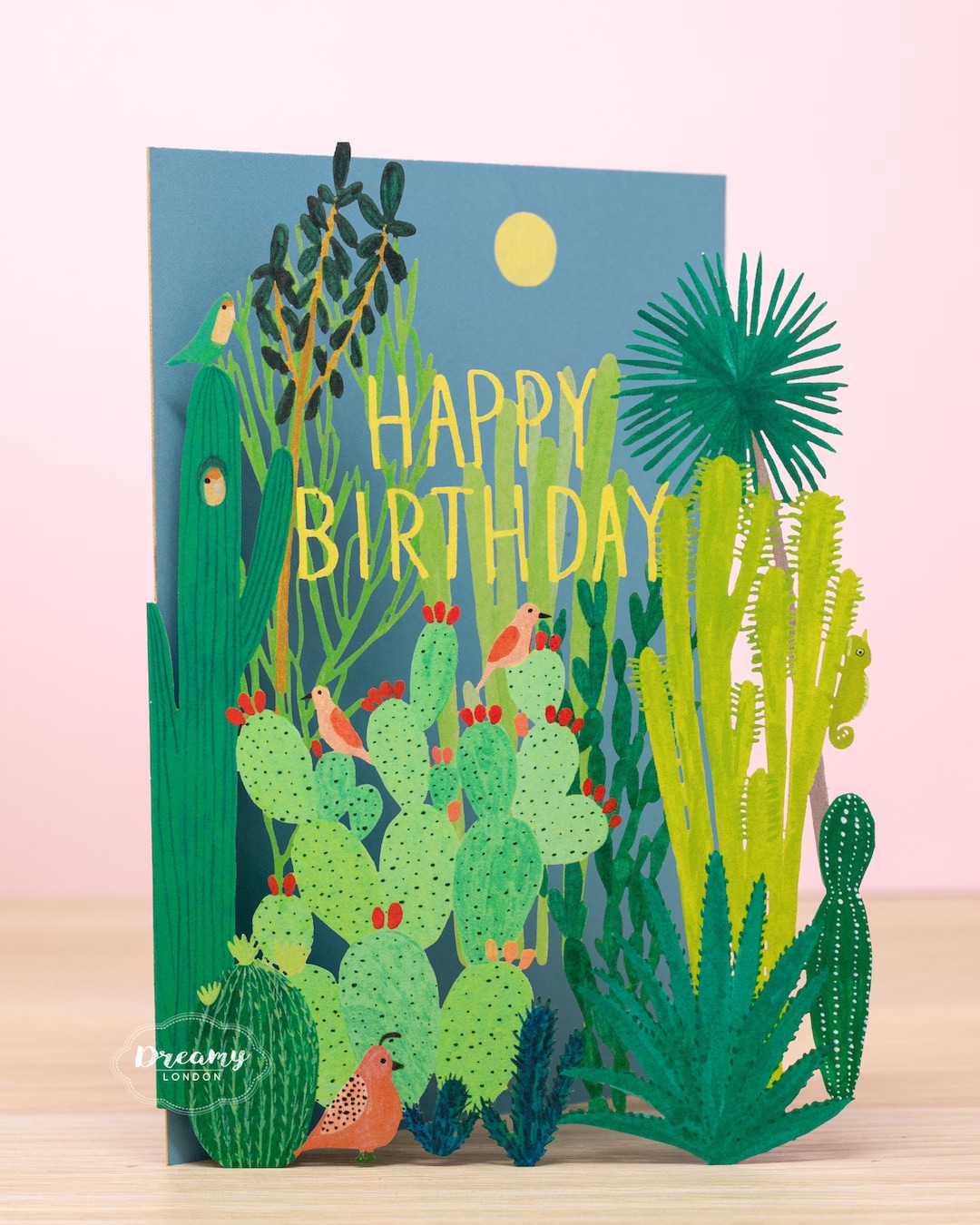 Laser Cut Cactus Birthday Card Made in UK - Paper Cut Art Cactus Plant ...