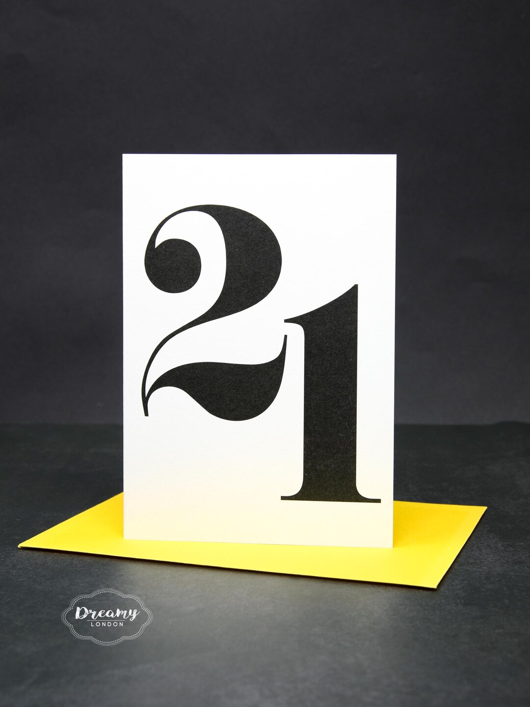 Bold Font 21st Birthday Card – Milestone Card for Him and Her and ...