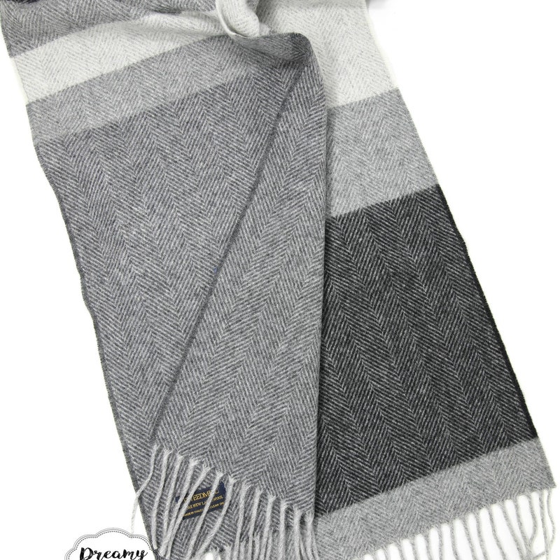 Black Grey Scarf - Etsy