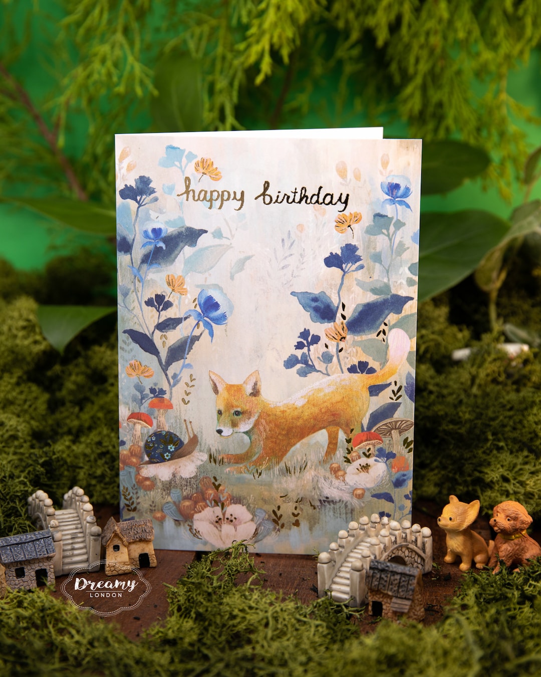 Fox Birthday Card for Kids Fox & Snail Kids Birthday Cards Fox Happy ...
