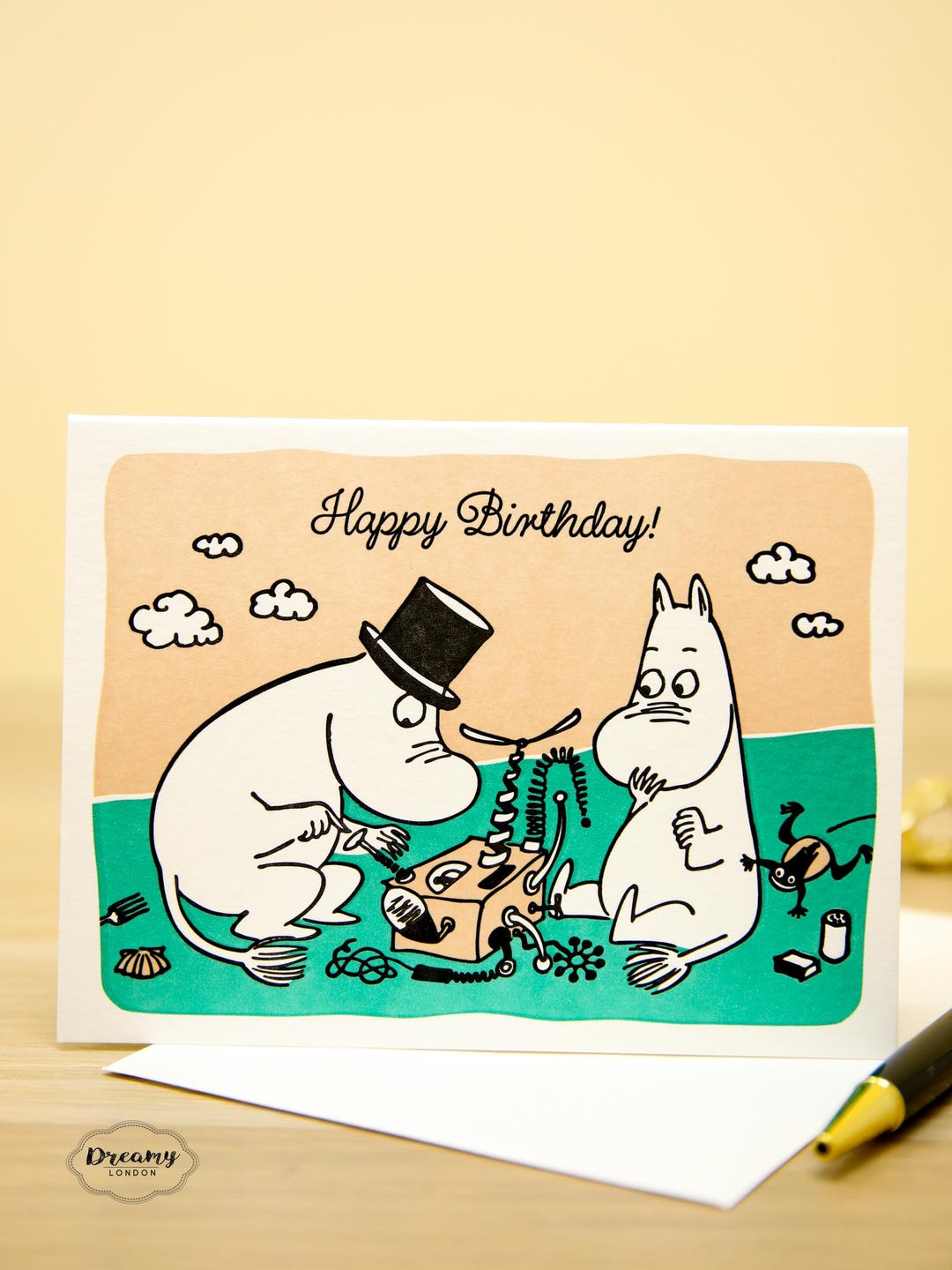Moominpapa and Moomin Birthday Card – Cartoon Happy Birthday Card ...