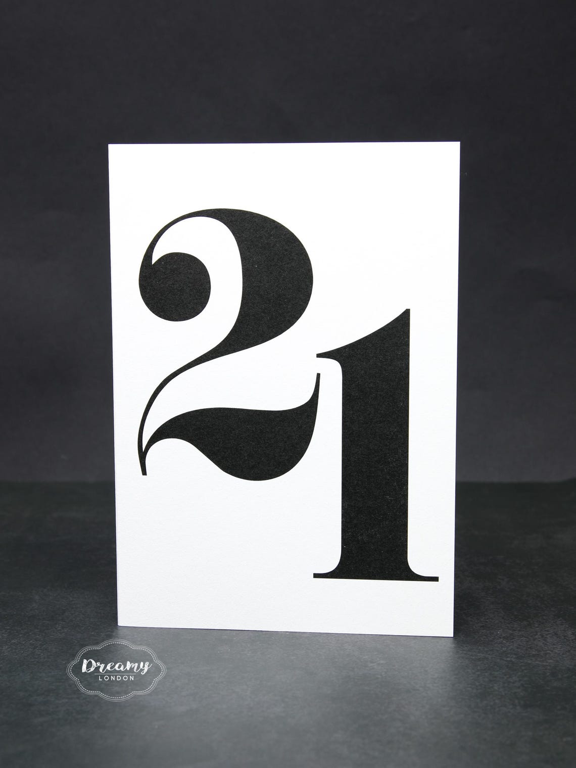 Bold Font 21st Birthday Card – Milestone Card for Him and Her and ...