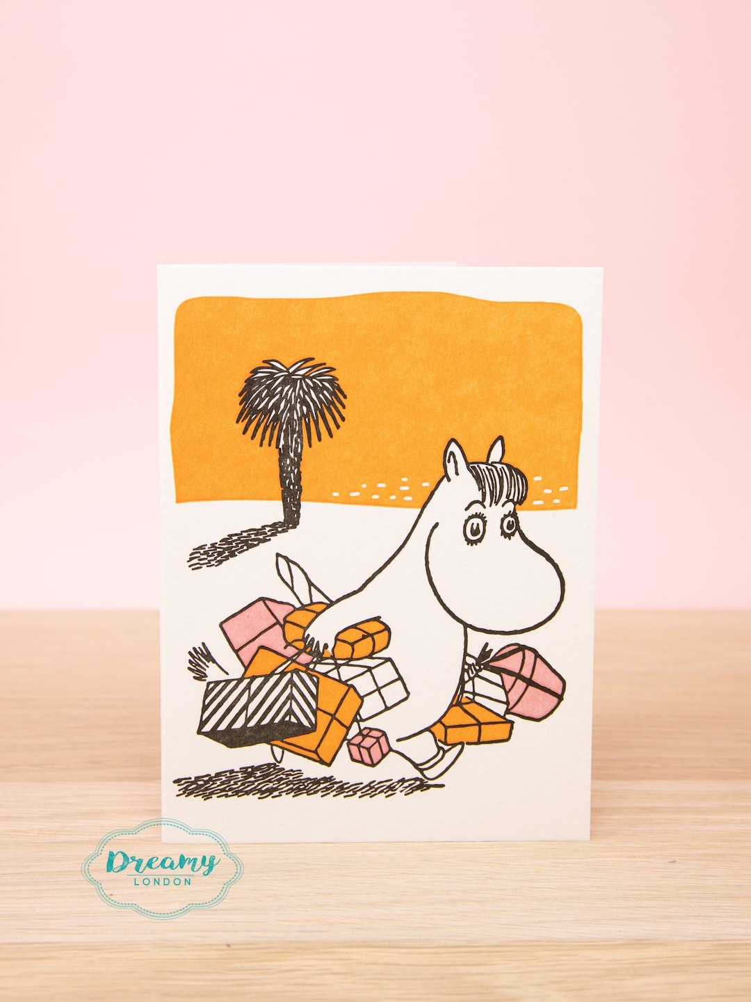 Moomin With Gifts Greeting Card - Birthday Card - Moomin Letterpress ...