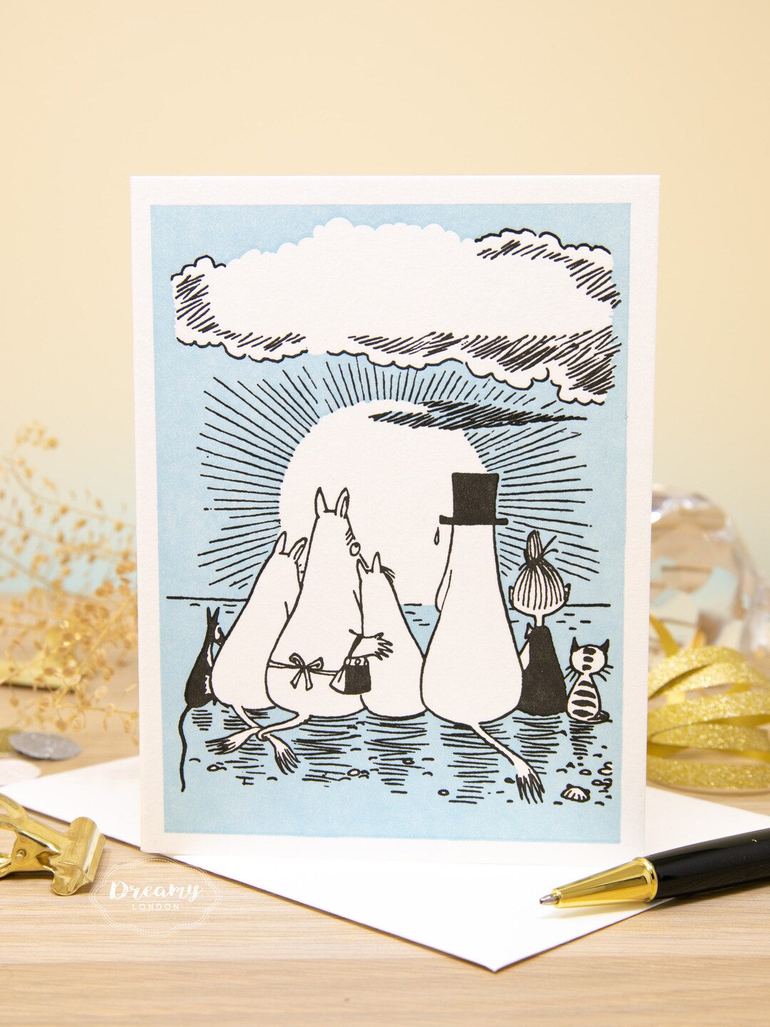 Moomin Family in Moominvalley Greeting Card Moomin Thank You - Etsy UK