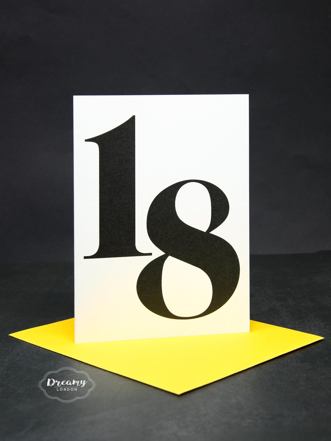 Bold Font 18th Birthday Card - Simple Birthday Card for Adult Son or ...