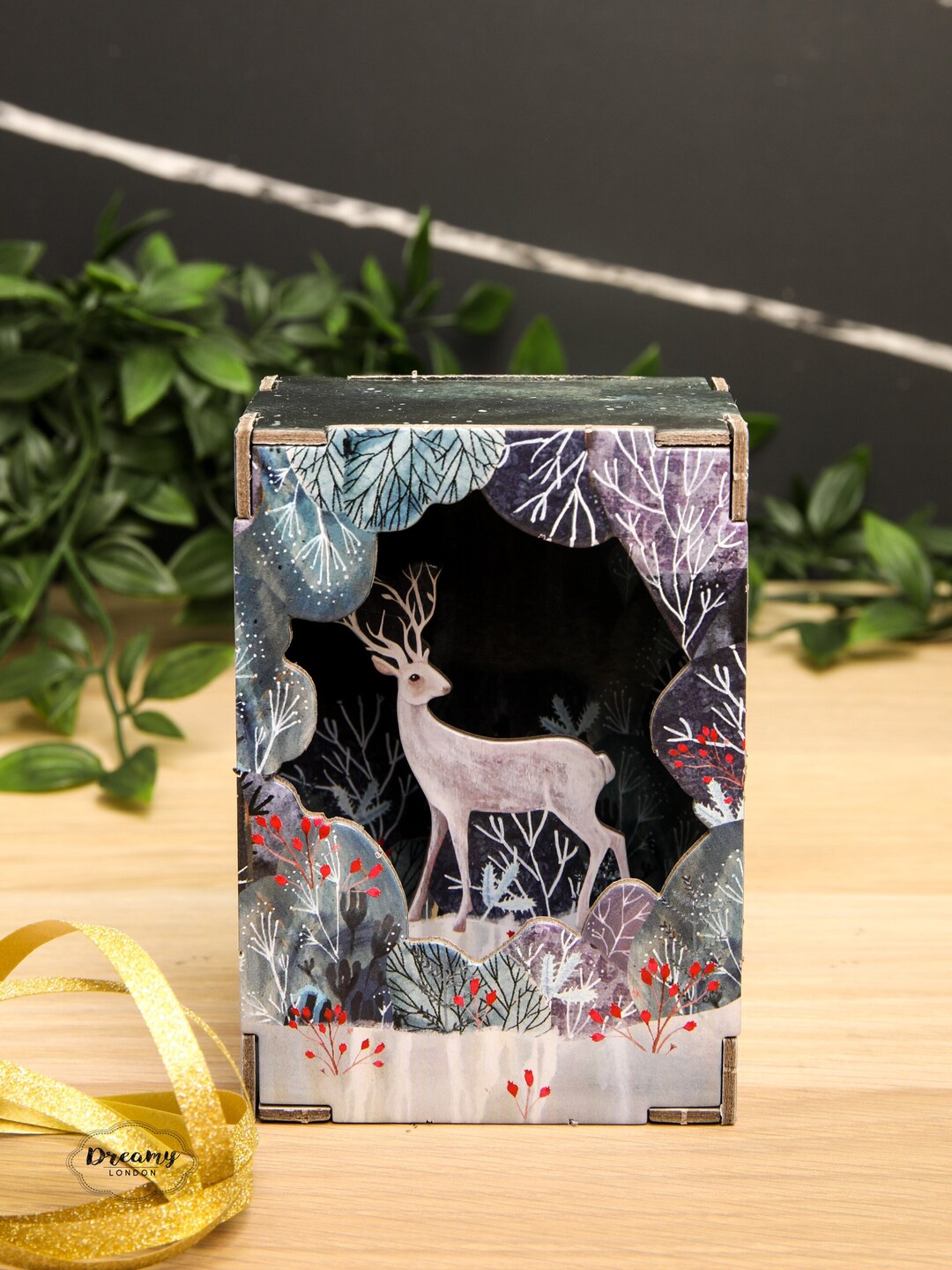 3D Silver Stag Miniature Kit Decoration 2024 - Christmas Montessori Toy ...