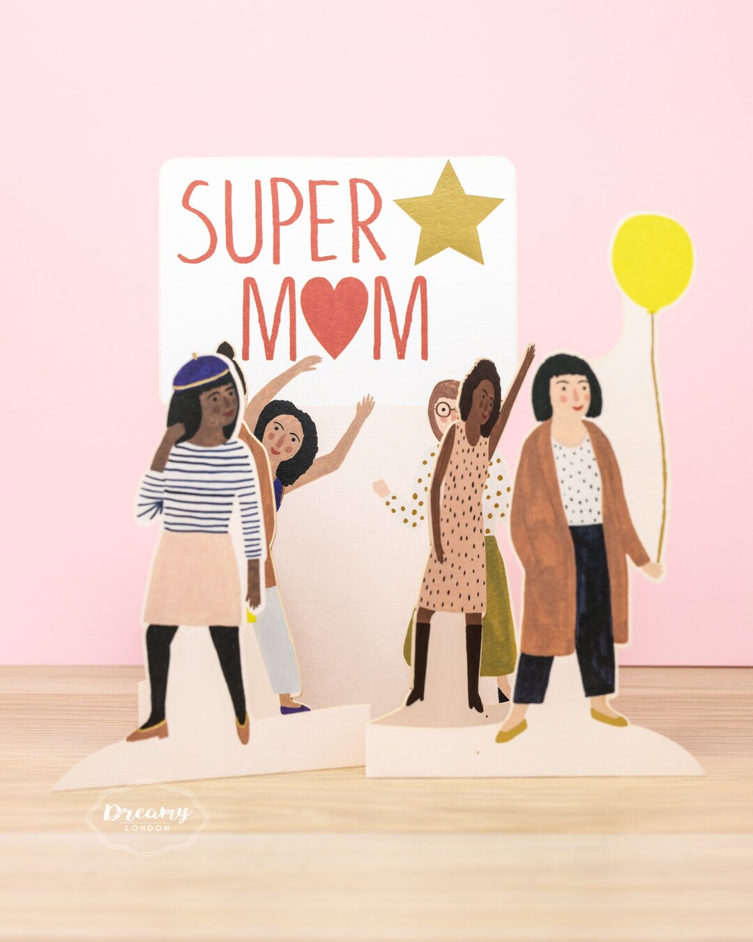 Laser Cut Super Mum Mothers Day Card - Happy Mothers Day Greeting Card ...