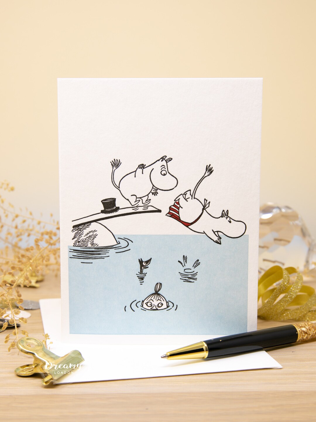 Diving Moomin Greetings Card for Kids - Moomin Birthday Card - Moomin ...