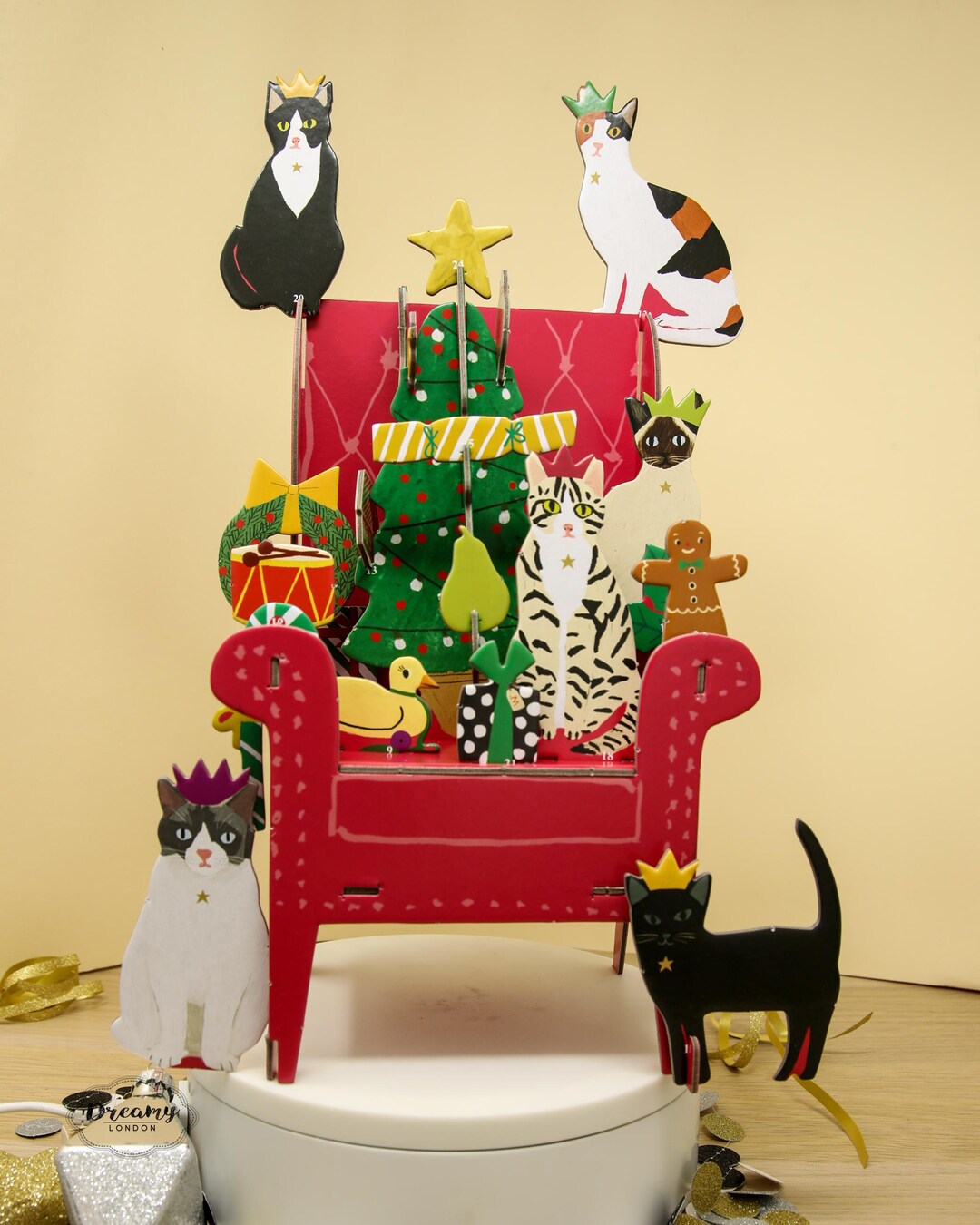Mini Christmas Tree Advent Calendar Christmas Pop & Slot – Vintage ...