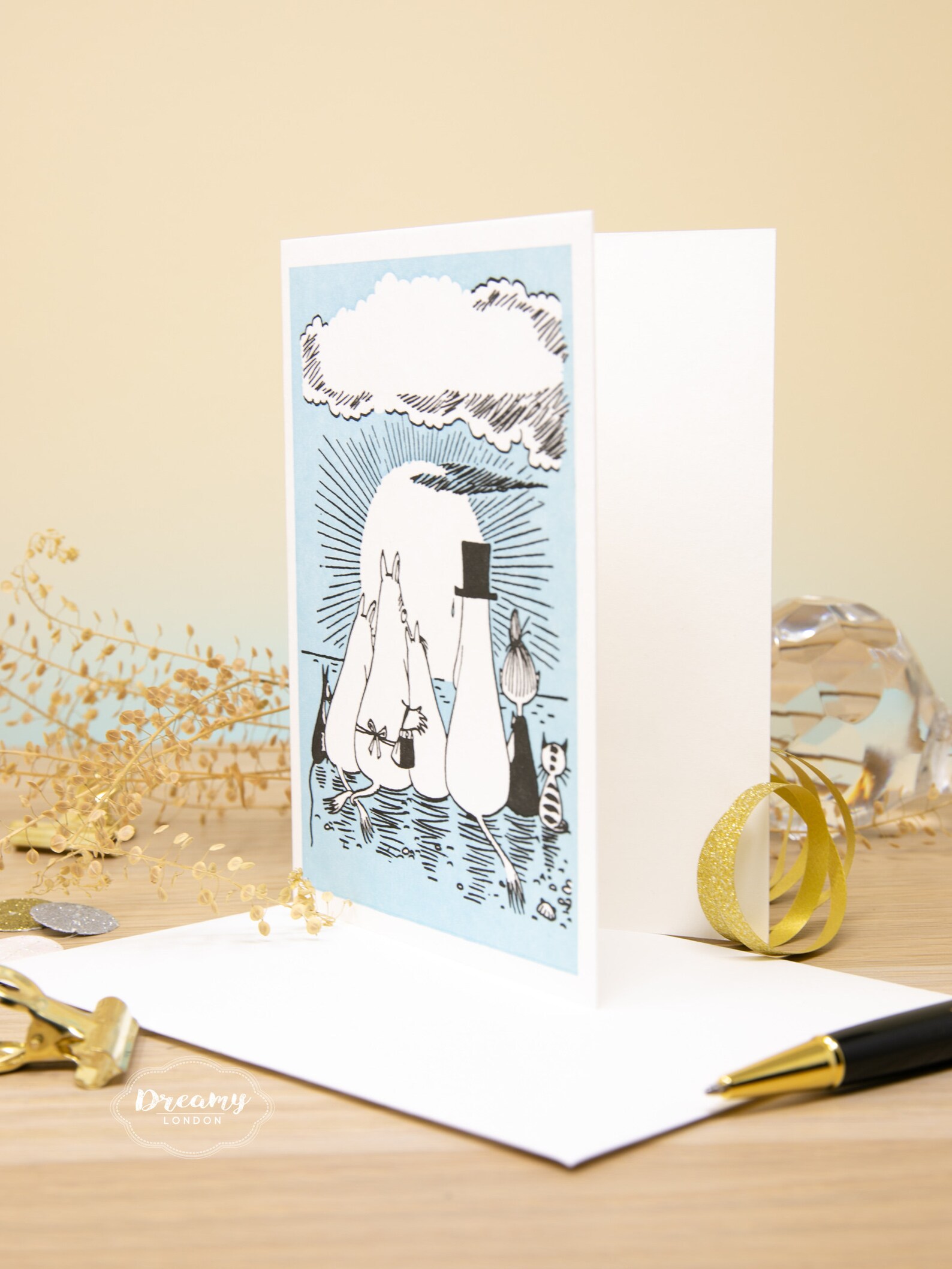 Moomin Family in Moominvalley Greeting Card Thank You Card - Etsy UK