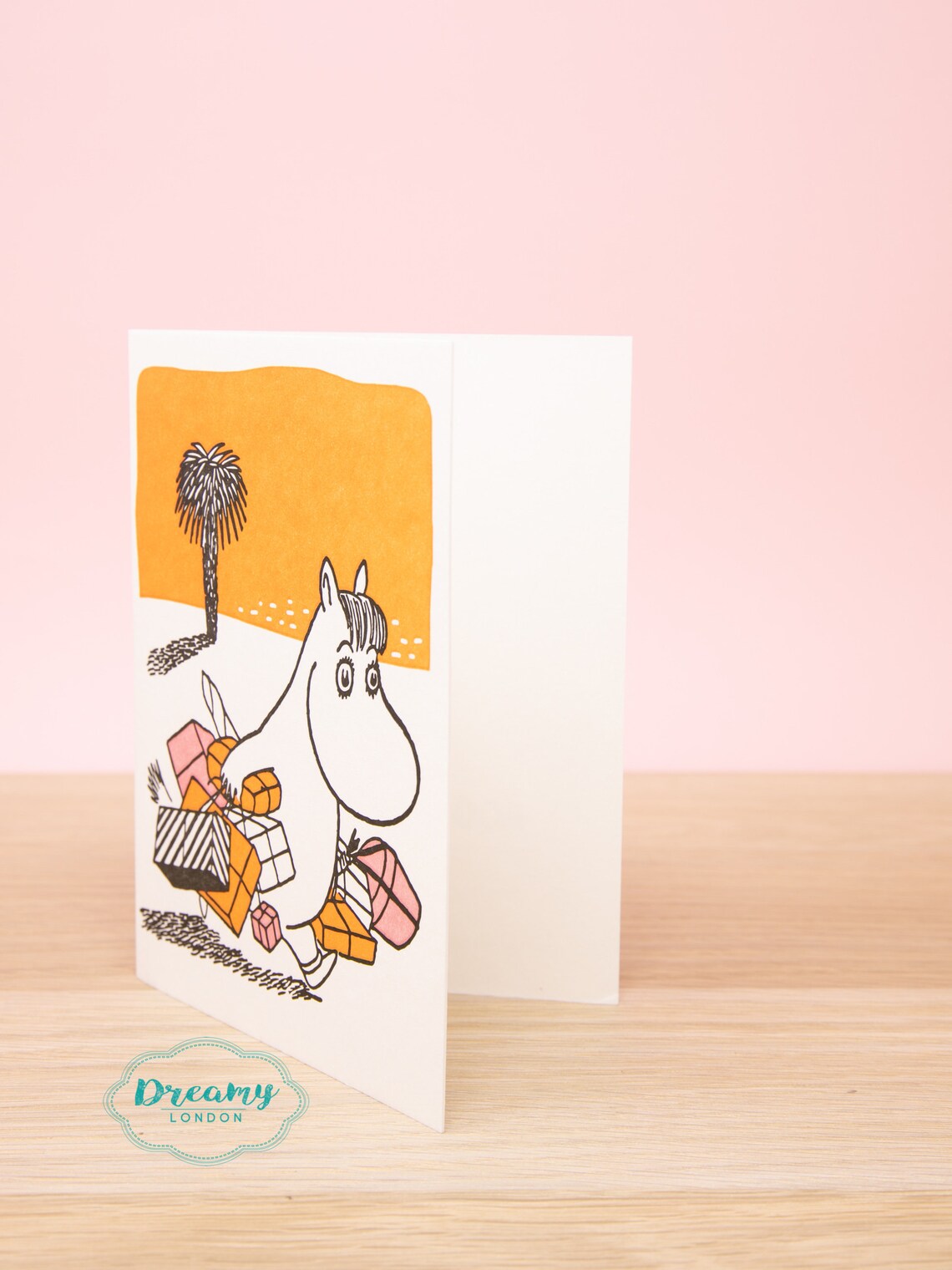 Moomin With Gifts Greeting Card - Birthday Card - Moomin Letterpress ...