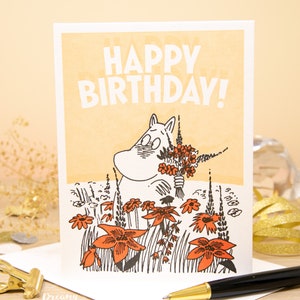 Moomin Letterpress Birthday Card for Kids - Moomin Happy Birthday Card ...