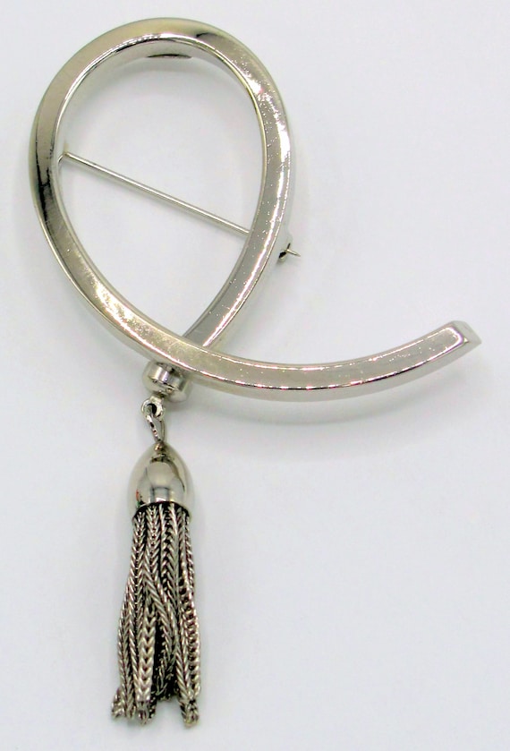 Signed Marvella Dramatic Curve & 10 Strand Tassel Sil… - Gem