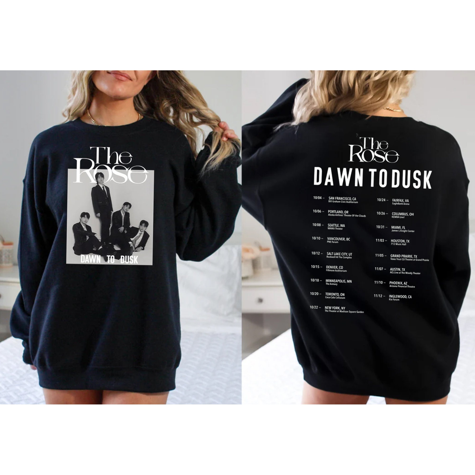 The Rose Kpop Shirt, The Rose 2023 Dawn To Dusk US and Canada Tour ...