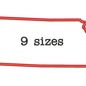 SALE 9 Sizes Kansas State Appliqué Embroidery Machine - Etsy