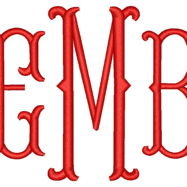 Fishtail Embroidery Font Numbers - Etsy