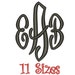 SALE Carson Monogram Embroidery Font 12 Sizes Machine BX Embroidery ...
