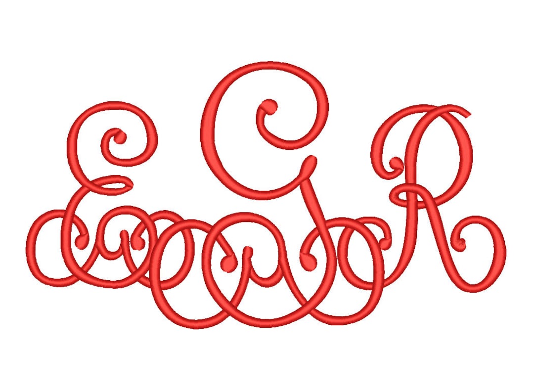 SALE** Lace Monogram Embroidery Font 4 Sizes Machine BX Embroidery ...