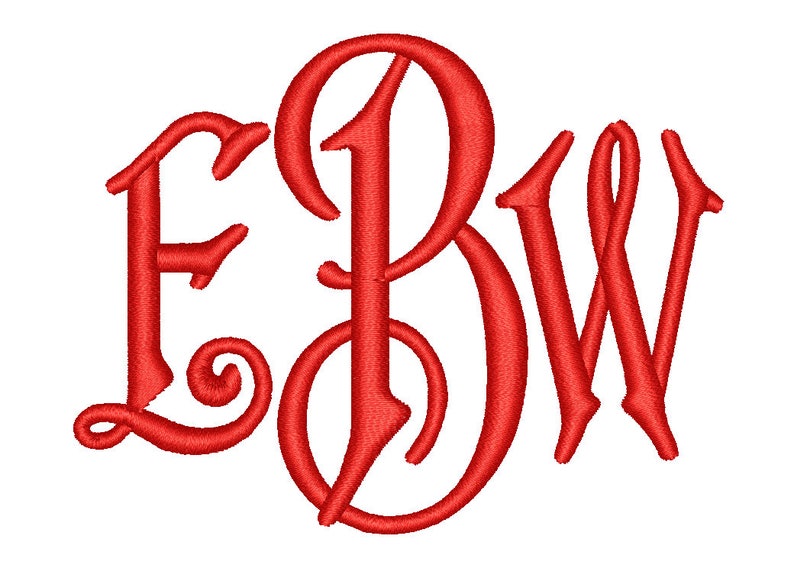 SALE** Carson Monogram Embroidery Font 4 Sizes Machine BX Embroidery ...
