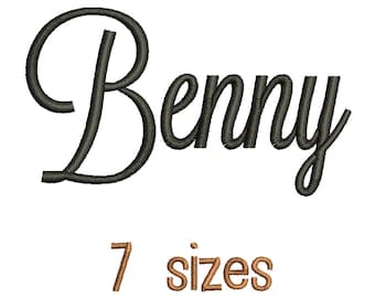 50% Sale Benny Embroidery Fonts 7 Sizes Fonts BX Fonts Embroidery ...