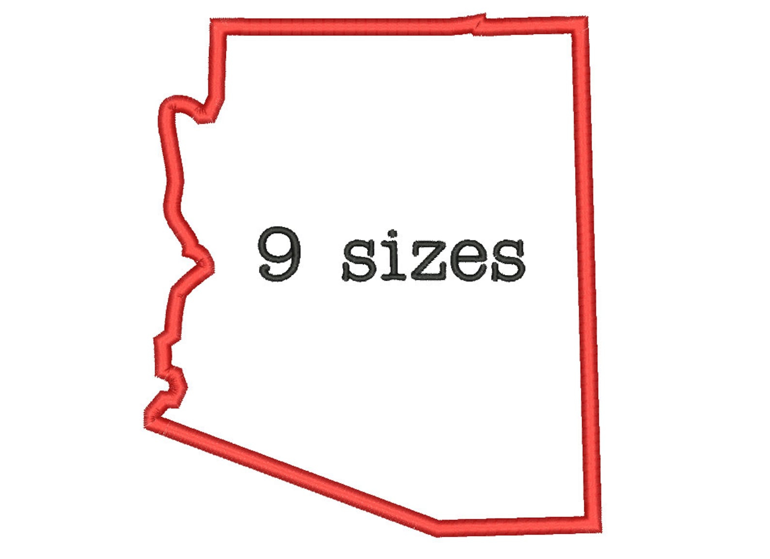 SALE** 9 Sizes Arizona State Appliqué Embroidery Machine Embroidery ...
