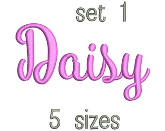 50% Sale Set 1 Vanilla Daisy Embroidery Fonts 5 Sizes Fonts BX Fonts ...