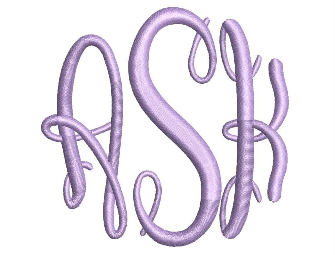 SALE Oval Monogram Embroidery Font 4 Sizes Machine BX | Etsy