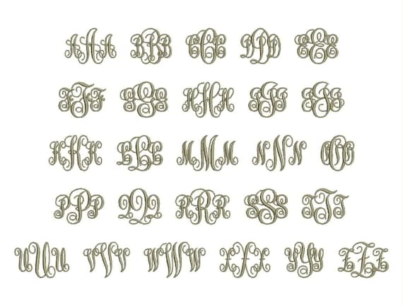 Sewing & Needlecraft Craft Supplies & Tools Interlocking Monogram ...