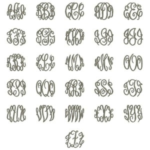 SALE** Master Circle Monogram Embroidery Font 12 Sizes Machine BX ...