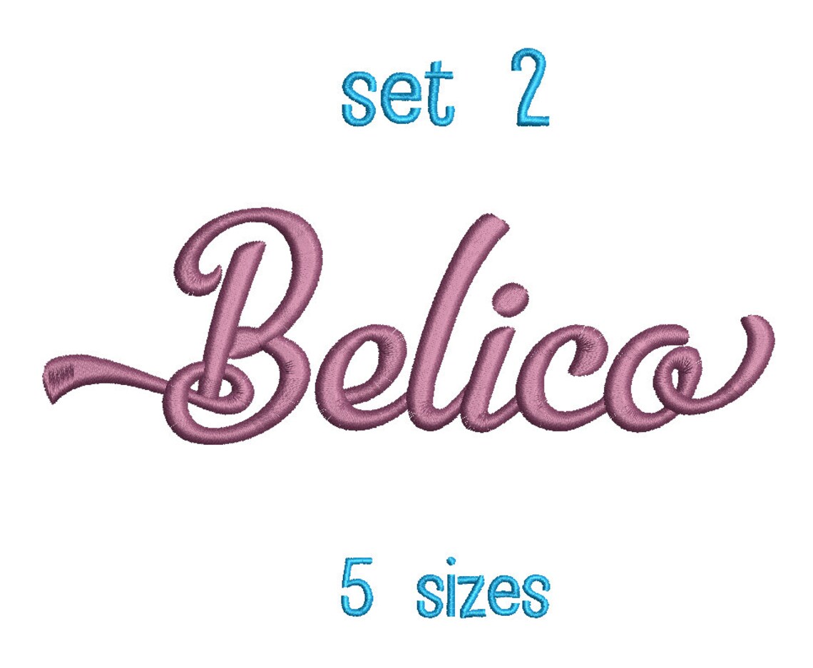 SALE** Set 2 Bellico Embroidery Font 5 Sizes Machine BX Embroidery ...
