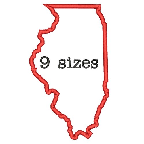 SALE 9 Sizes Georgia State Appliqué Embroidery Machine - Etsy
