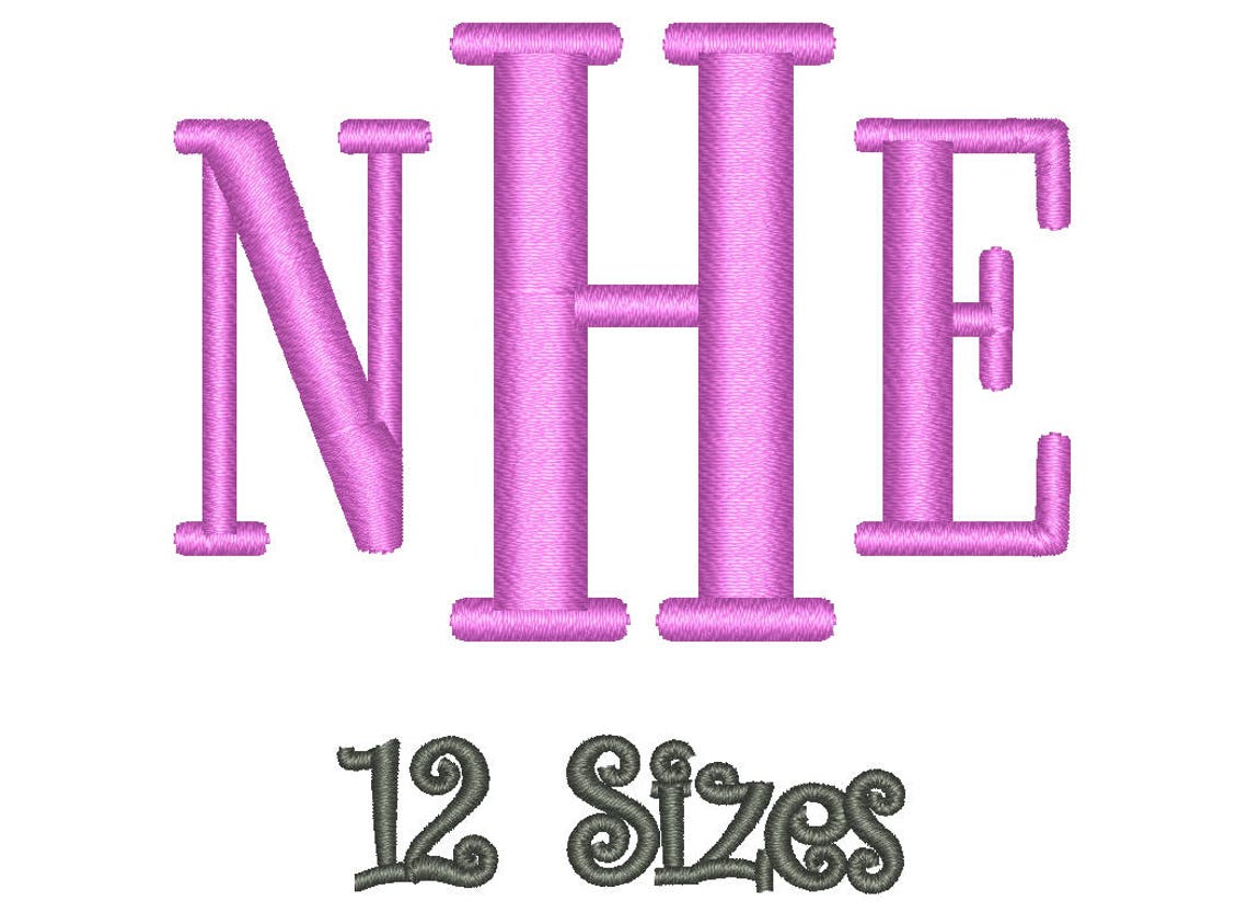 SALE Roman Monogram Embroidery Font 12 Sizes Machine BX - Etsy