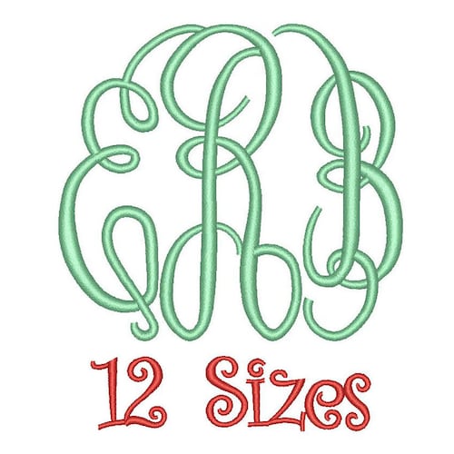 Interlocking Monogram Embroidery Font 4 Sizes Machine BX - Etsy