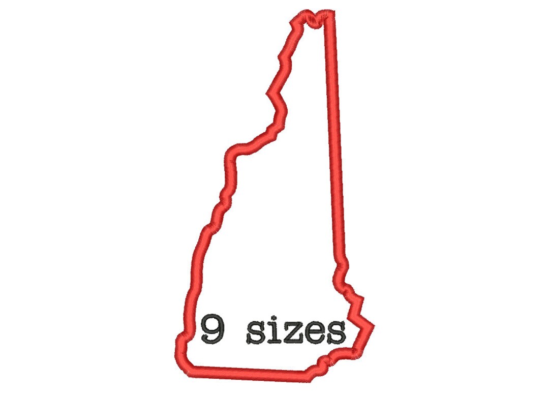 SALE** 9 Sizes New Hampshire State Appliqué Embroidery Machine ...