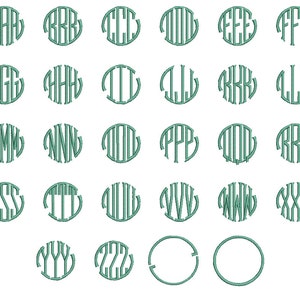 SALE** Seal Circle Monogram Embroidery Font 12 Sizes Machine BX ...