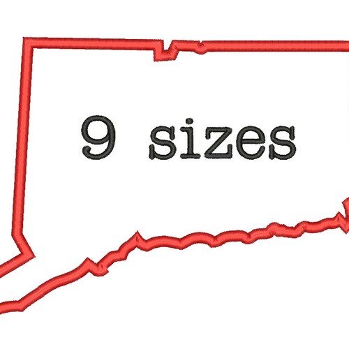 SALE 9 Sizes Illinois State Appliqué Embroidery Machine - Etsy