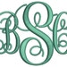 Interlocking Monogram Embroidery Font 4 Sizes Machine BX | Etsy
