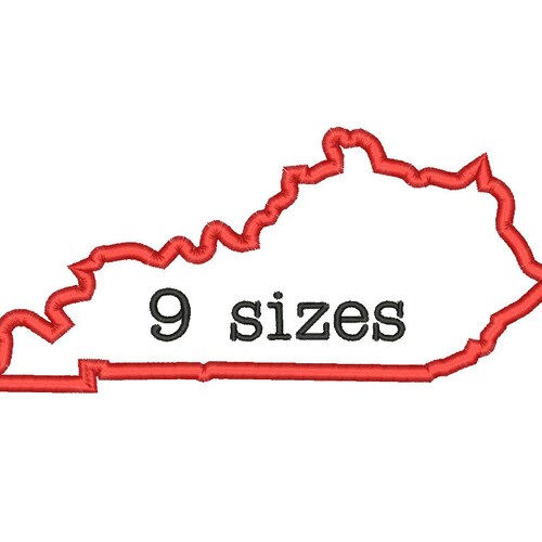 SALE 9 Sizes Nebraska State Appliqué Embroidery Machine - Etsy
