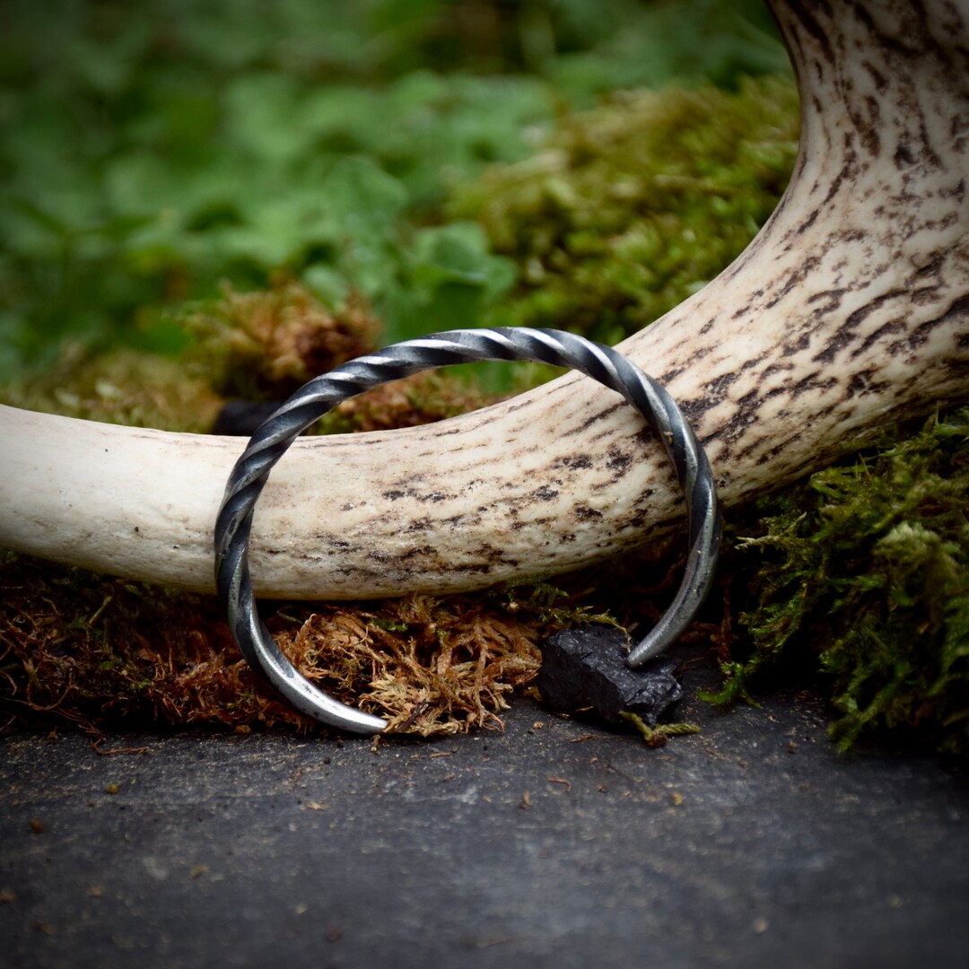 Forged Steel Bracelet - Viking Bracelet - Celtic - Metalhead - Steel ...