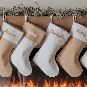 Personalized Christmas Stockings, Embroidered Stockings, Custom Name ...