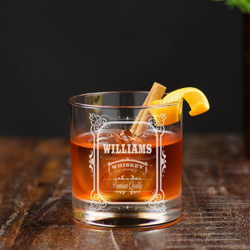 Etched Whiskey Glass - Etsy