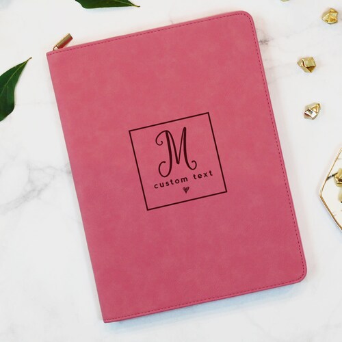 Portfolio for Women Leather Portfolio Personalized Notebook - Etsy