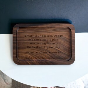 Empty Your Pockets Daddy Tray, Personalized Gift for Dad, Custom Valet ...