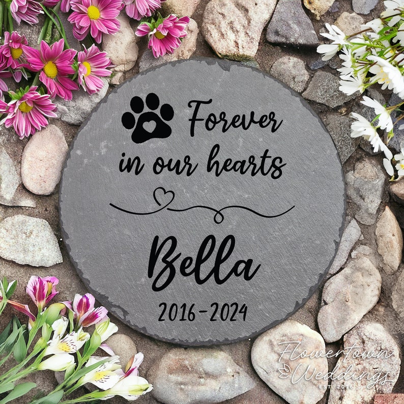 Personalized Pet Memorial Garden Stone, Custom Dog Memorial Stone, in ...