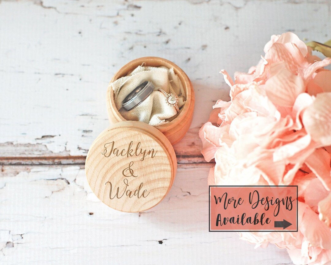 Engraved Wedding Ring Box Wooden Ring Box Wedding Gift Ring - Etsy