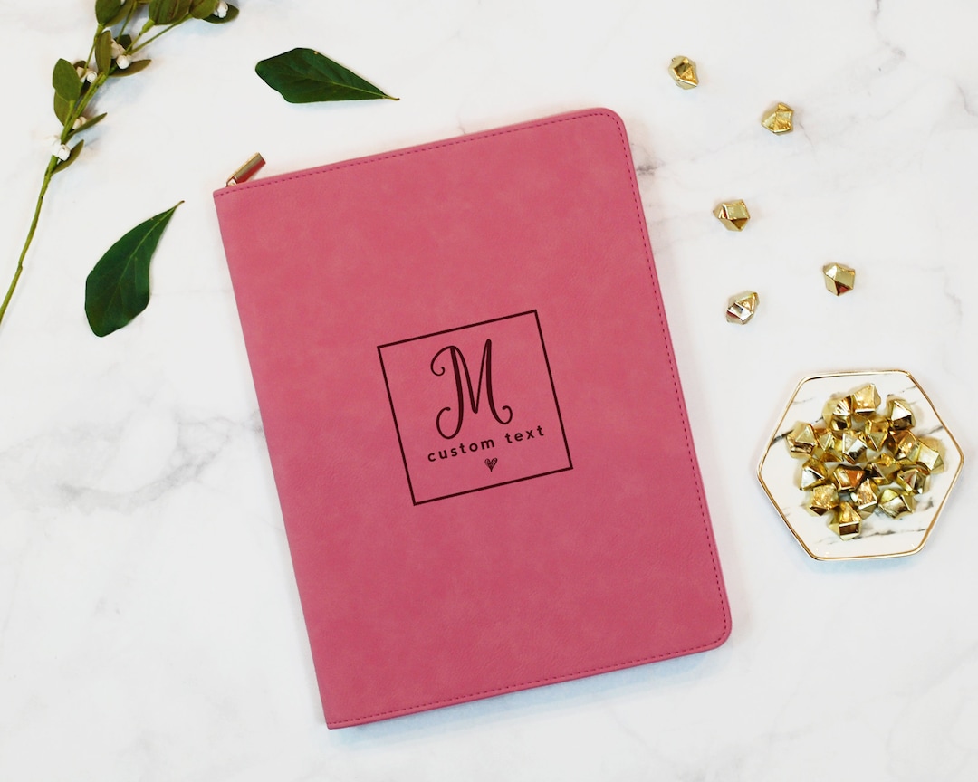 Portfolio for Women, Leather Portfolio, Personalized Notebook ...