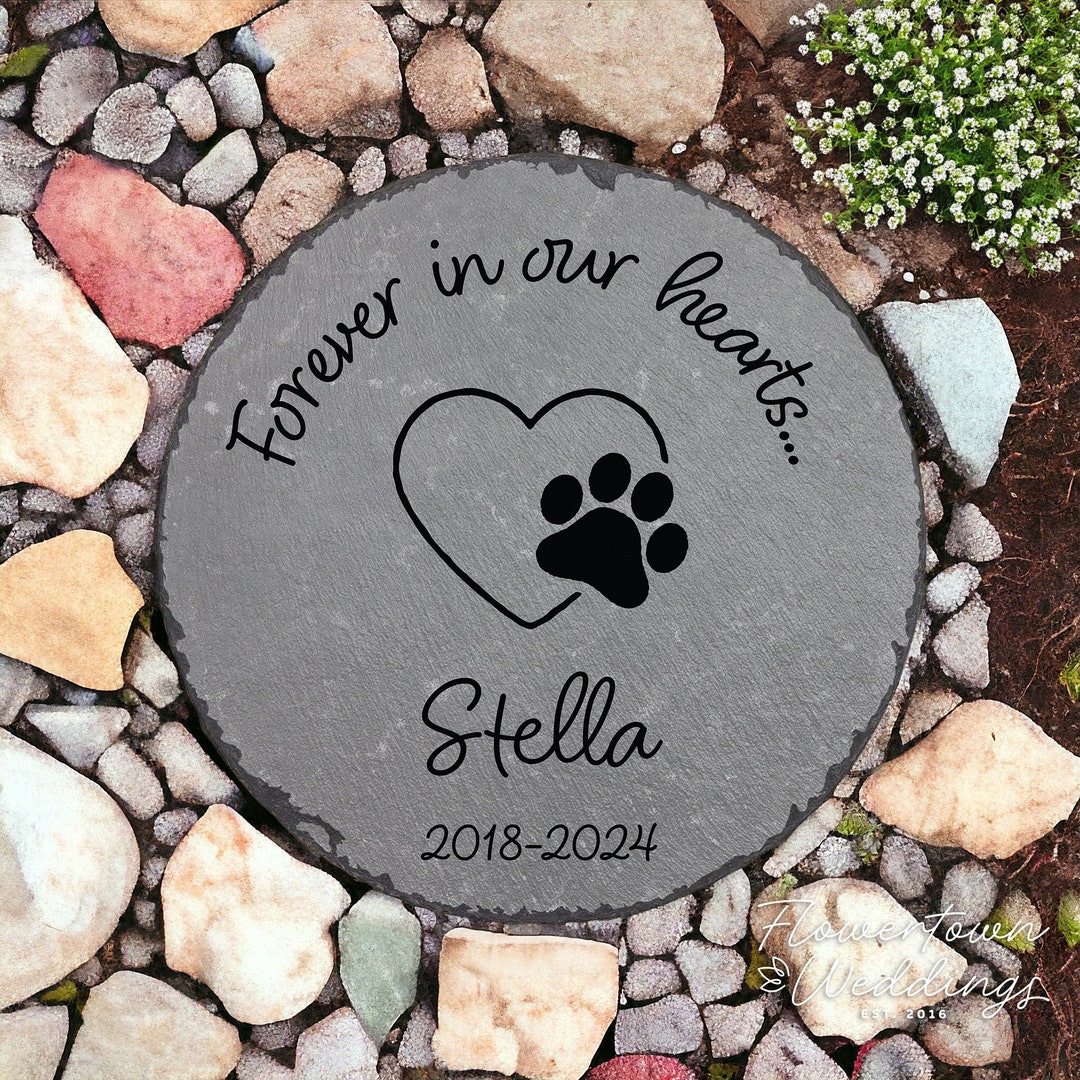 Custom Pet Memorial Garden Stone, Pet Memorial Rock, in Memory Garden ...