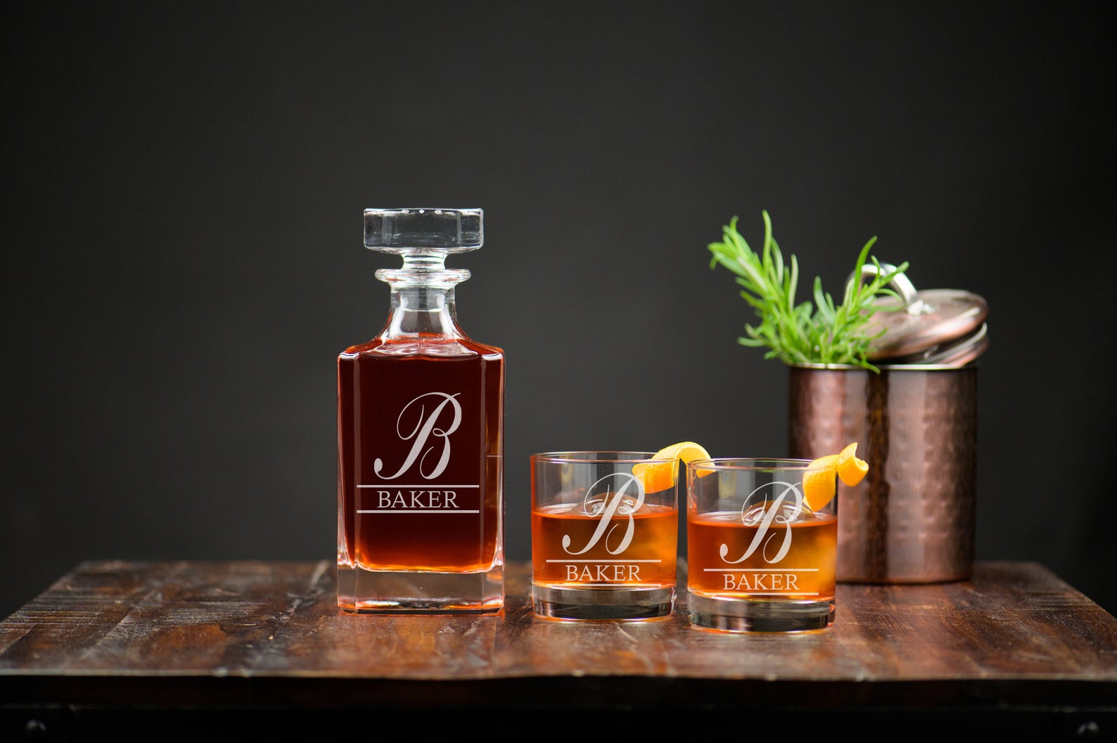 Personalized Decanter Glass Decanter Whiskey Decanter - Etsy